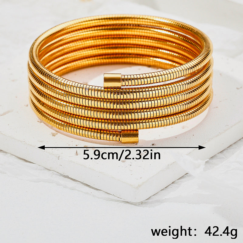 304 Stainless Steel 18K Gold Plated Vintage Style Plating Solid Color ...